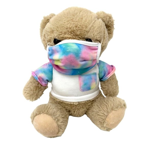 Dan Dee | Toys | Dandee Plush Bear Tan Tie Died Face Mask Tshirt ...